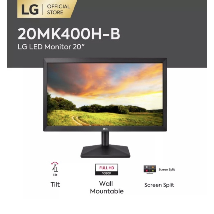 Jual LG 20MK400H 19.5 inch LED Monitor (HDMI Port) | Shopee Indonesia