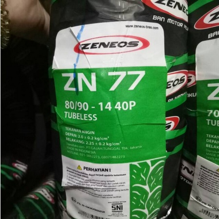 Jual Ban Tubeless Zeneos 80/90-14 ZN77 | Shopee Indonesia