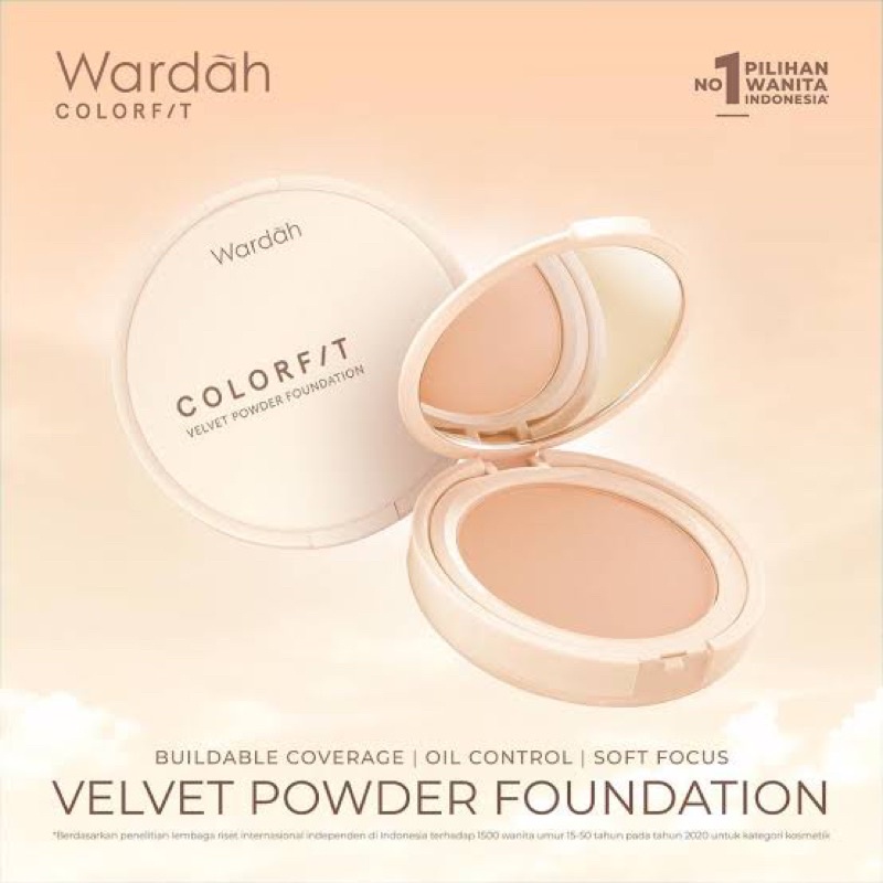 Jual WARDAH COLORFIT VELVET POWDER FOUNDATION / wardah colorfit two way ...