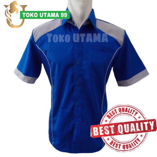 Jual Seragam kerja abu abu biru - baju kerja abu abu biru | Shopee ...