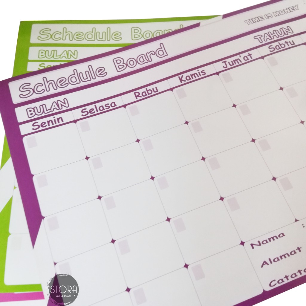 Jual Schedule Board Papan Jadwal White Board 2 in 1 | Shopee Indonesia