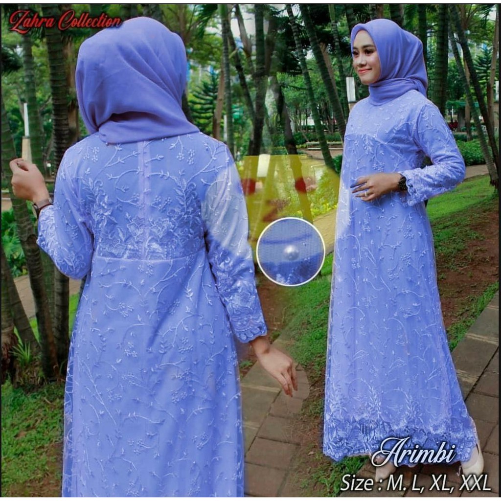 Jual ARIMBI DRESS GAMIS FULL BRUKAT PESTA KEBAYA MODERN TERLARIS 2024 BRUKAT KEBAYA TILE MAXY ...