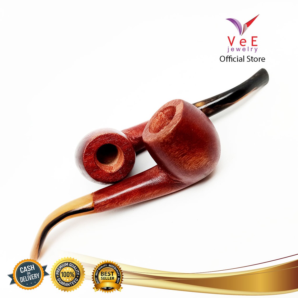 Jual Pipa Rokok Cangklong Tembakau Tanduk Kerbau Kayu - VeE Pipa Rokok ...