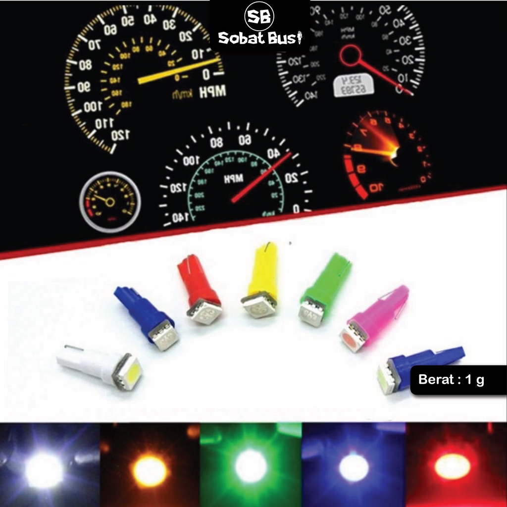 Jual Lampu LED T5 Cob SPEEDOMETER Speedo Spedometer 12 volt DC Variasi ...