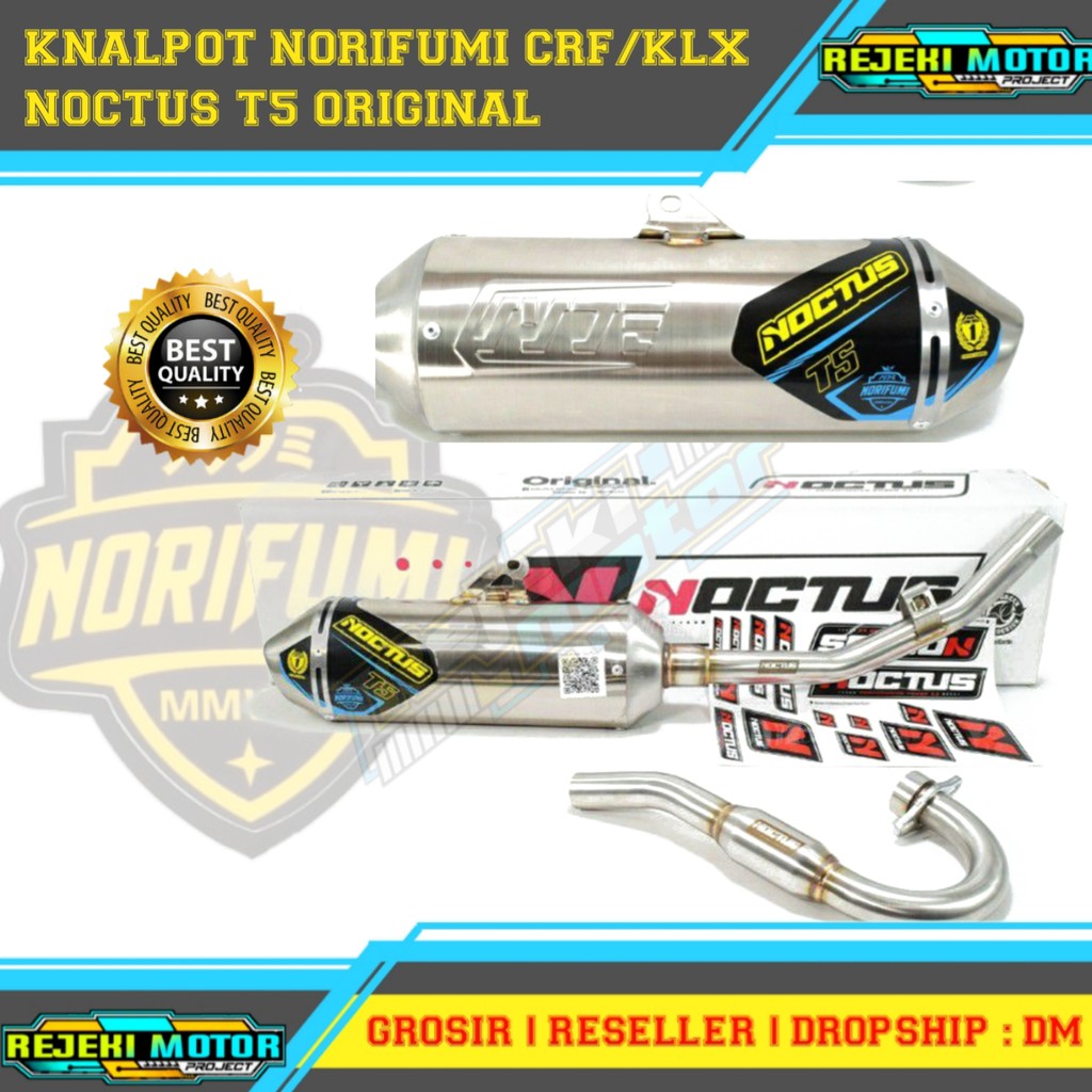 Jual KNALPOT NORIFUMI NOCTUS T5 CRF / KLX / WR 150 NEW LOGO BARU ...