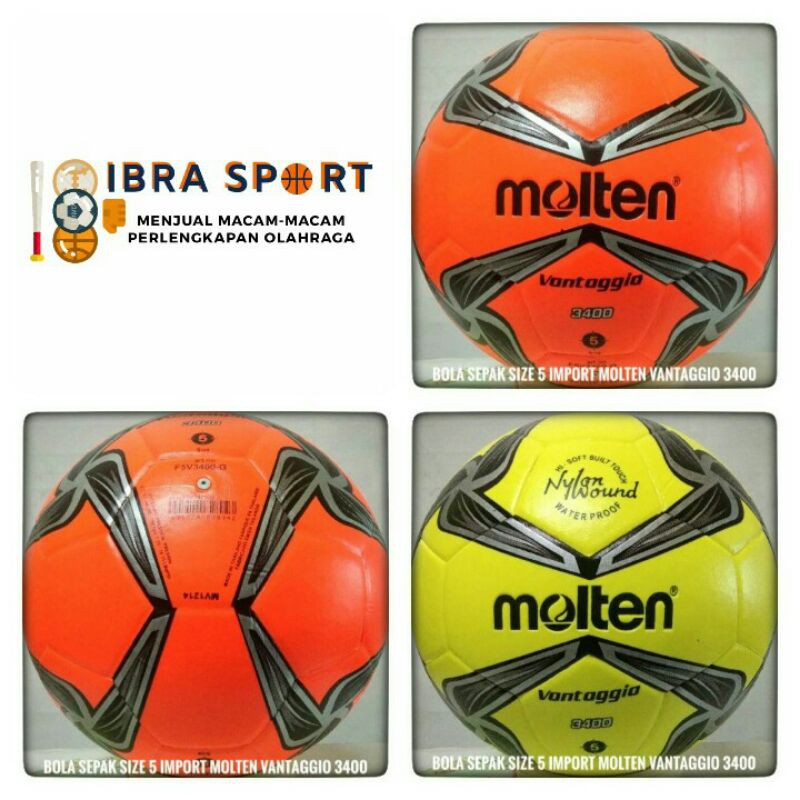 Jual Bola Sepak Import Grade Original Bola Sepak Size 5 Molten Vantaggio 3400 | Shopee Indonesia