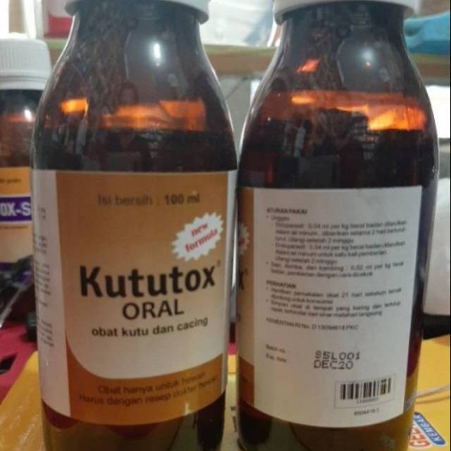 Jual KUTUTOX ORAL 100 ml obat kutu dan cacing lewat air minum | Shopee ...