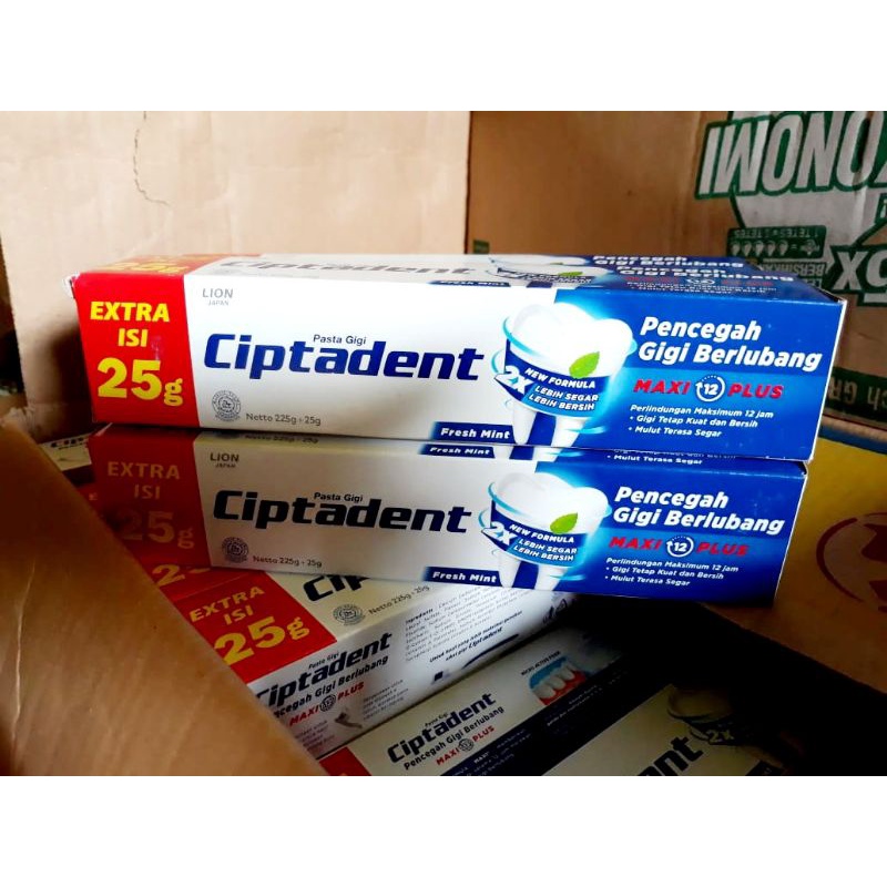 Jual Ciptadent Pencegah Gigi Berlubang 190 G dan 225+25 Gram | Shopee ...