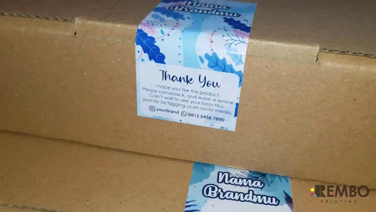 Jual Cetak Stiker Segel Kotak Box Custom Sticker Kotak Segel Makanan ...