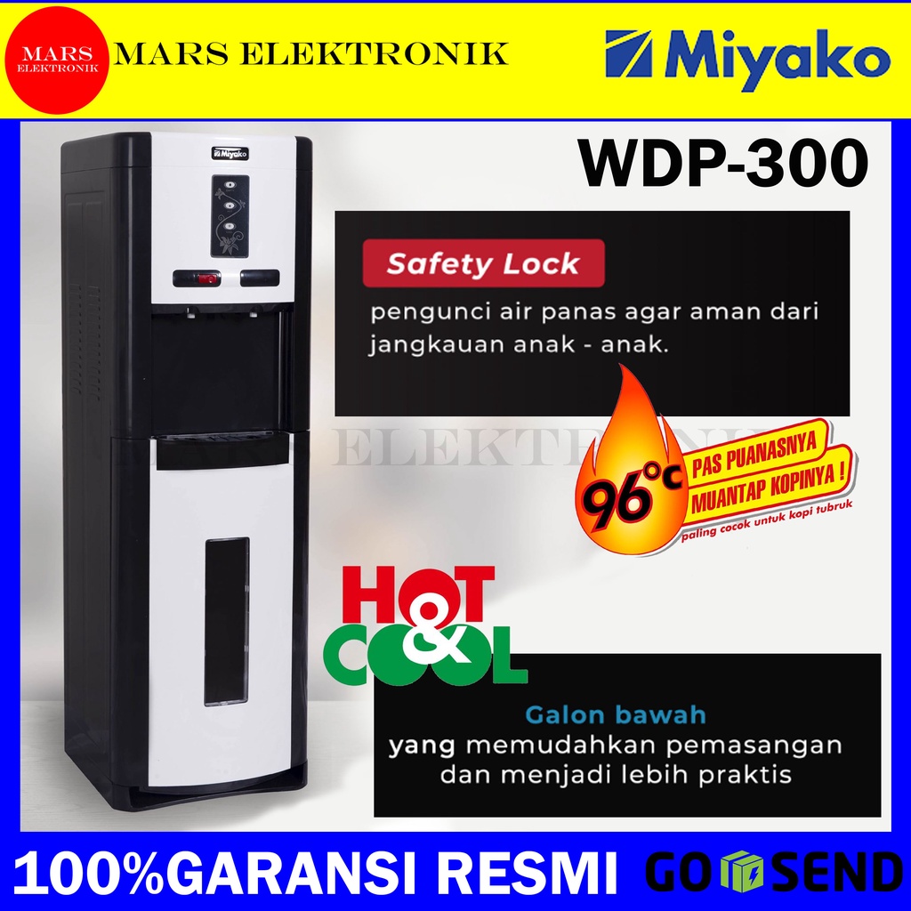 Jual DISPENSER MIYAKO GALON BAWAH WDP-300 ( INSTANT ) WDP 300 / WDP300 ...