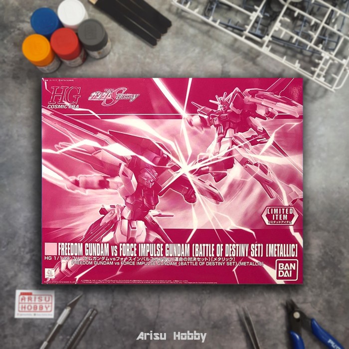 Jual HG Freedom vs Force Impulse Battle of Destiny Set Metallic Bandai ...