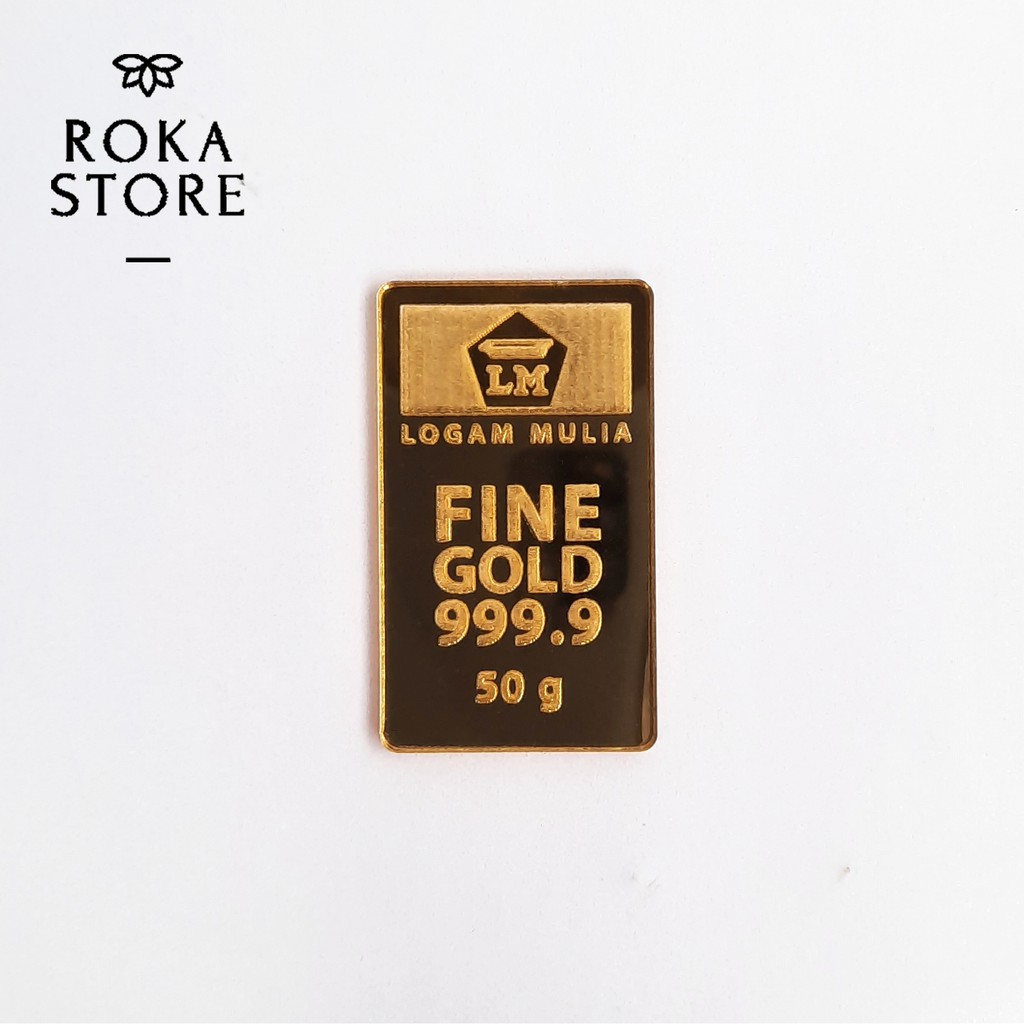 Jual Replika Logam Mulia 50 Gram / Emas Batangan / Emas Antam / Tiruan ...