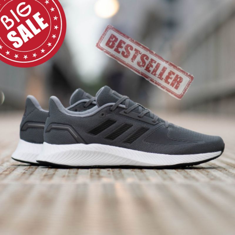 Jual Sepatu Ads Run Falcon 2.0 Grey List Black Sol White Original ...