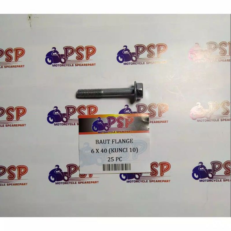 Jual Baut Flange 6 x 40 (kunci 10) - Baud Ring Topi 6 mm Panjang 40 mm ...