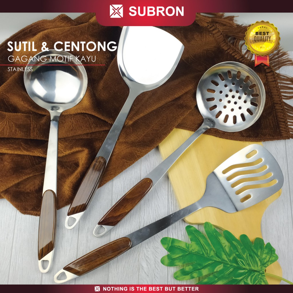 Jual SUBRON Susuk sutil spatula centong Stainless steel Tebal panjang ...