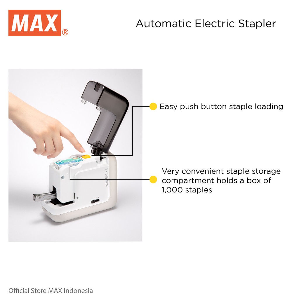 Jual Max Stapler Elektrik Portable BH-11F Staples Otomatis | Shopee ...