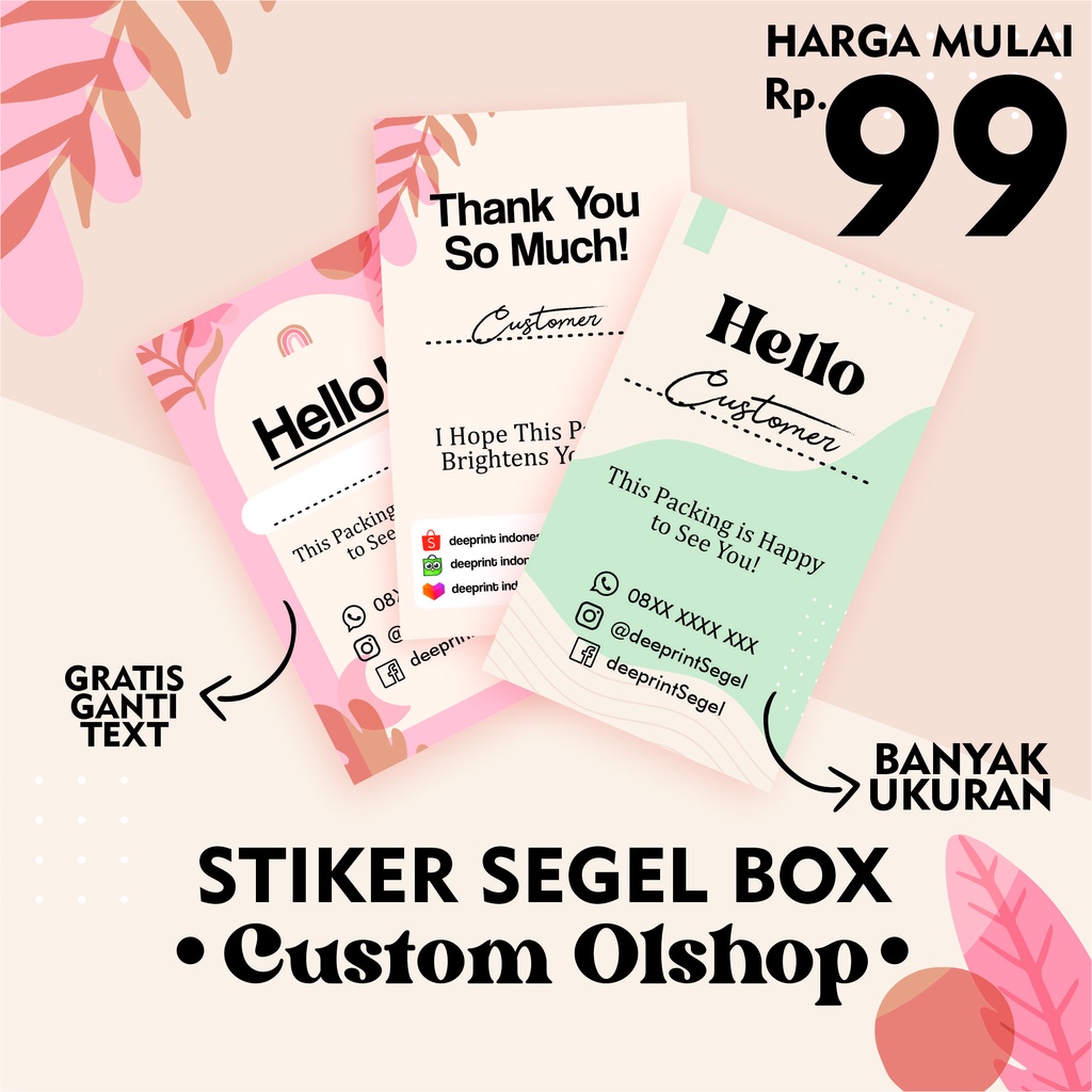Jual Stiker Segel Box / Stiker Segel Box Olshop / Stiker segel ...