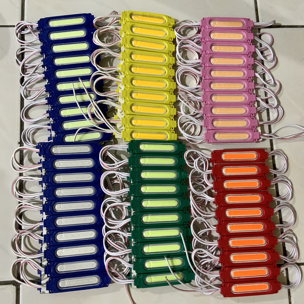 Jual Led modul 6818 cob 6 mata 12 volt waterproof variasi motor mobil etalase neonbox | Shopee ...