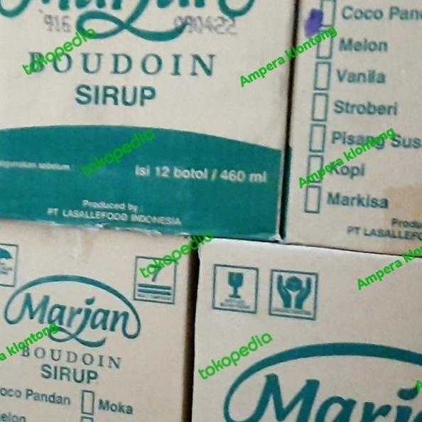 Jual SIRUP MARJAN BOUDOIN RASA COCOPANDAN/MELON 1 DUS (12 BOTOL ...