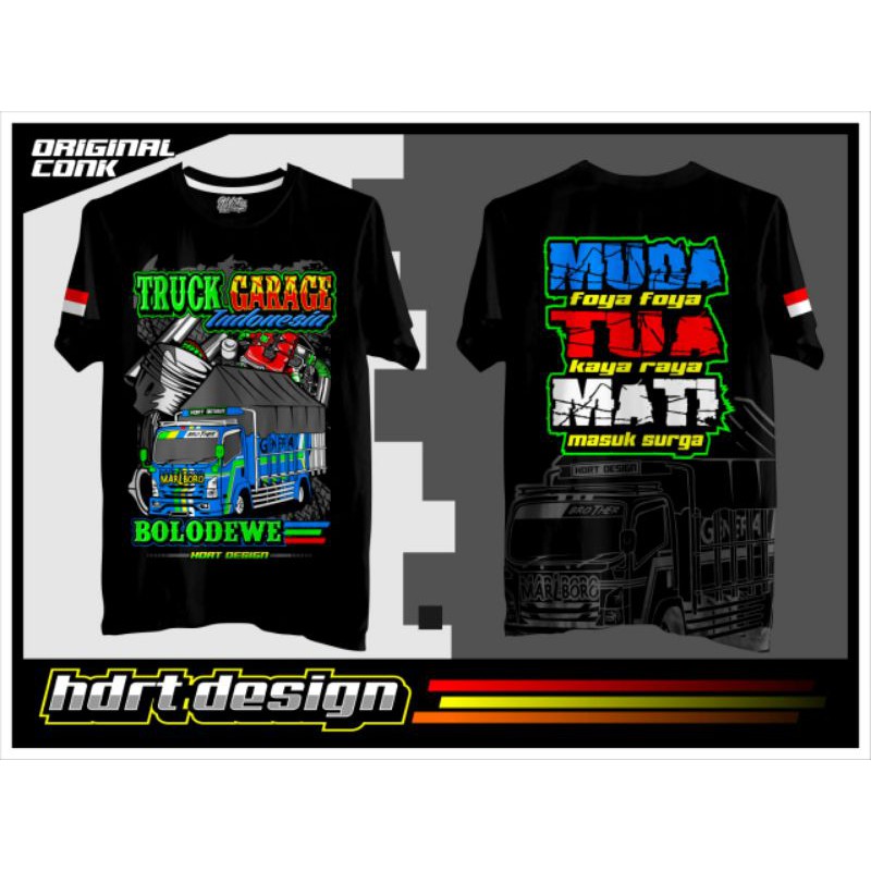 Jual Kaos Truck GARAGE INDONESIA Hitam | Shopee Indonesia