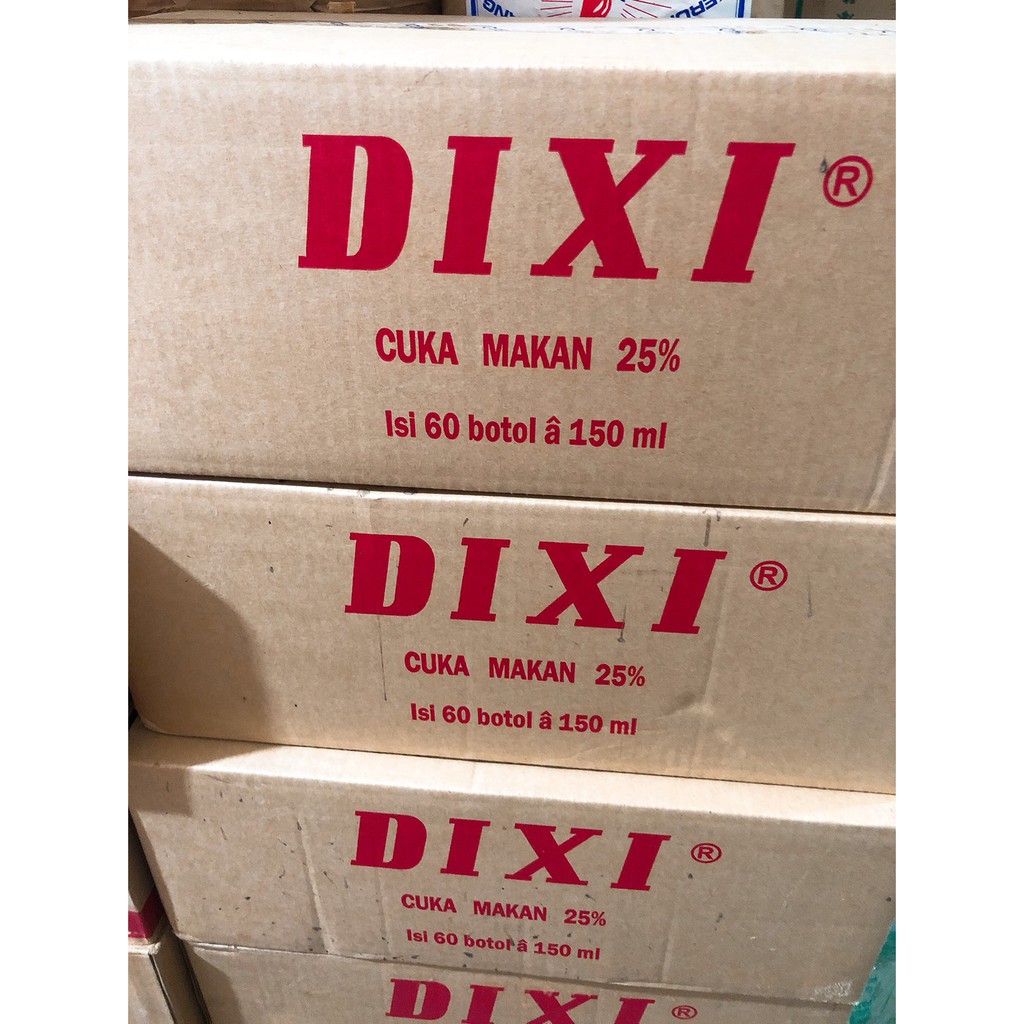 Jual Cuka Dixi 150ml x 60btl Dus / Cuka Makan Dixi Kecil Karton / Cuka Botol dus / Cuka Makan ...