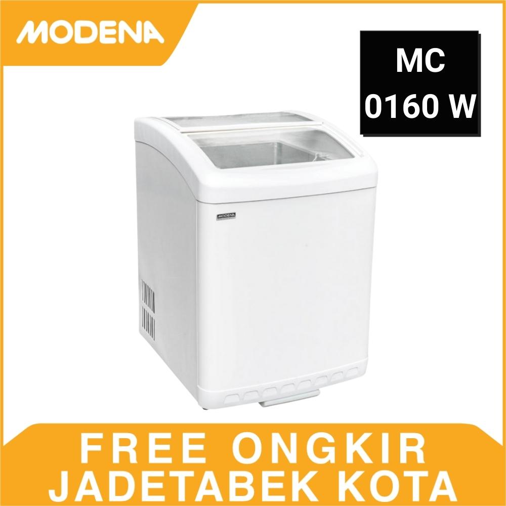Jual CHEST FREEZER BOX MODENA MC 0160 W FREEZER SLIDING GLASS CONSERVA KAPASITAS 156 LITER ...