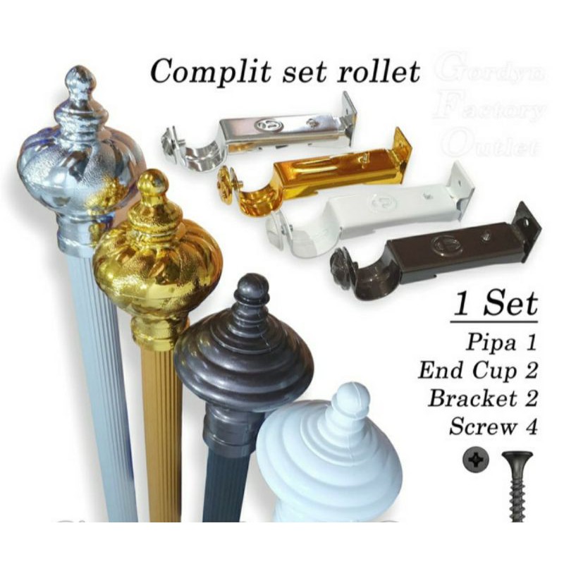 Jual Rel rolet tiang batang gorden | Shopee Indonesia