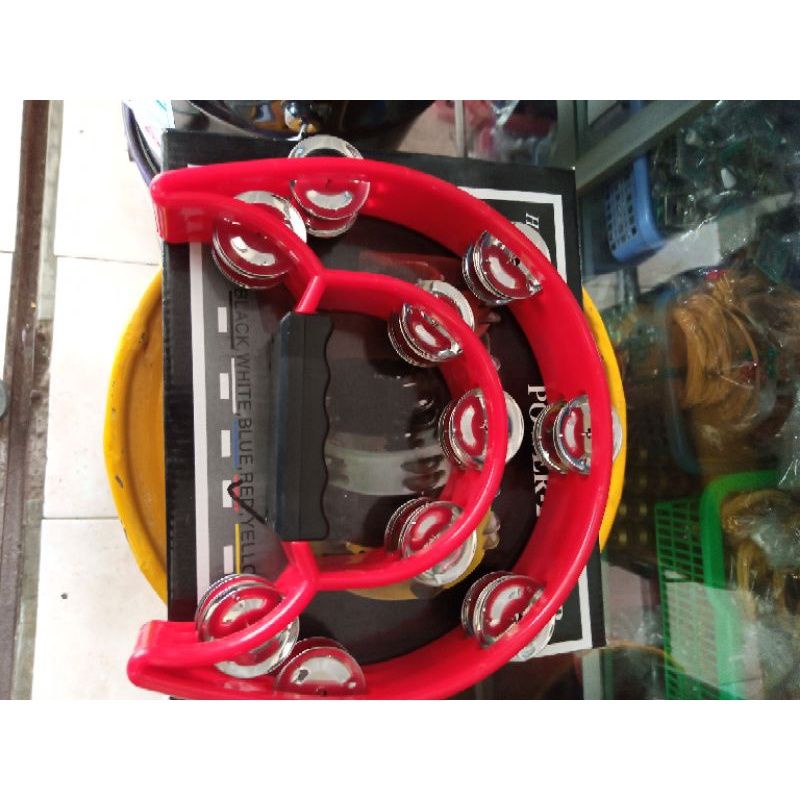 Jual Alat Musik Tamborin Taoumborine Double Ring Kecrekan | Shopee ...