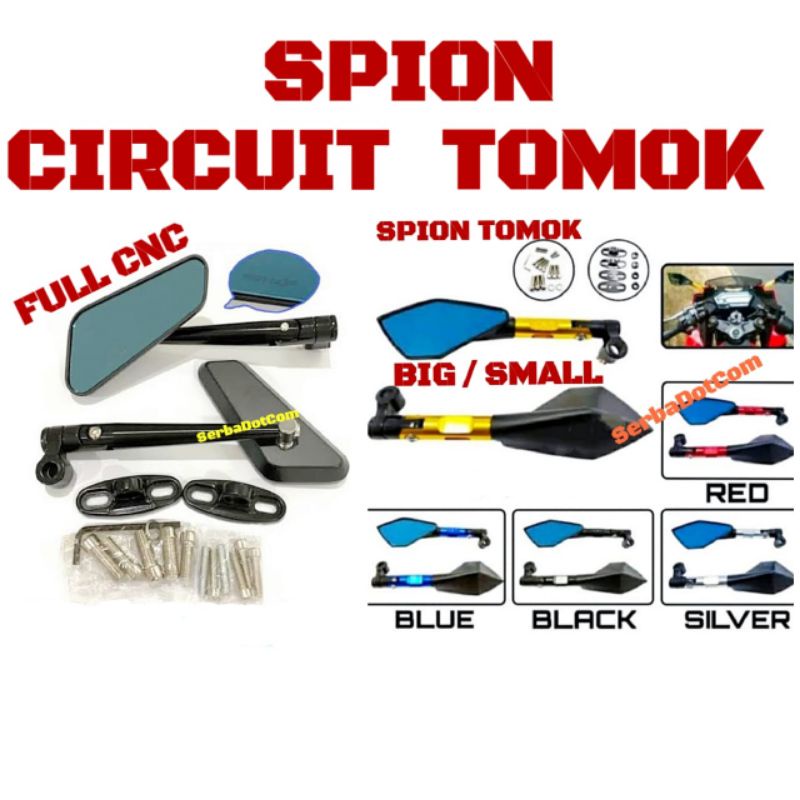 Jual SPION CIRCUIT TOMOK KACA BESAR KECIL BIG V5 SMALL V2 CNC CBR CB ...