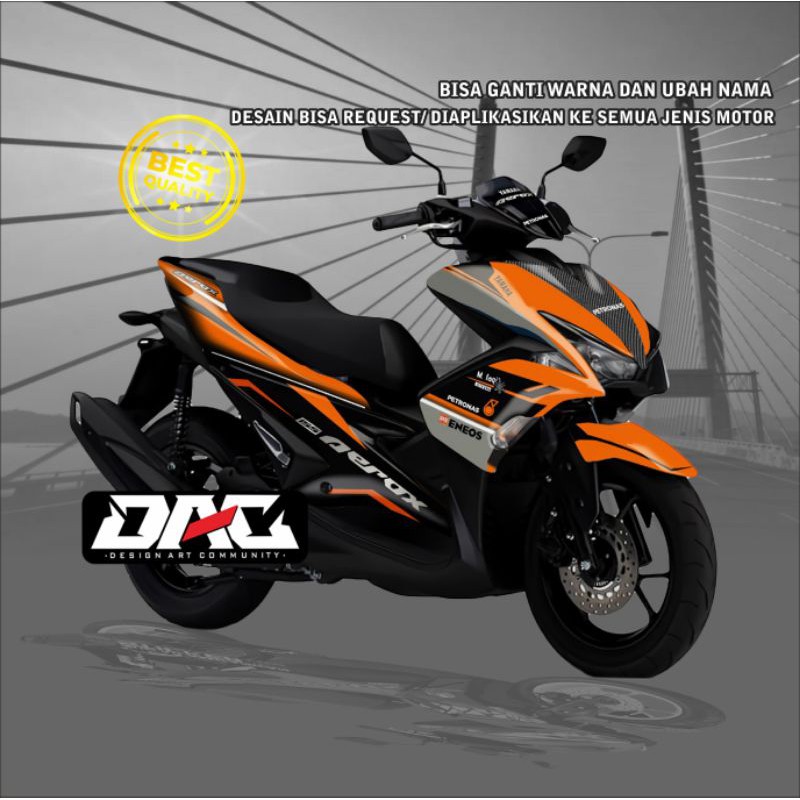 Jual AEROX Decal Full body grafis simple yamaha aerox oranye | Shopee ...