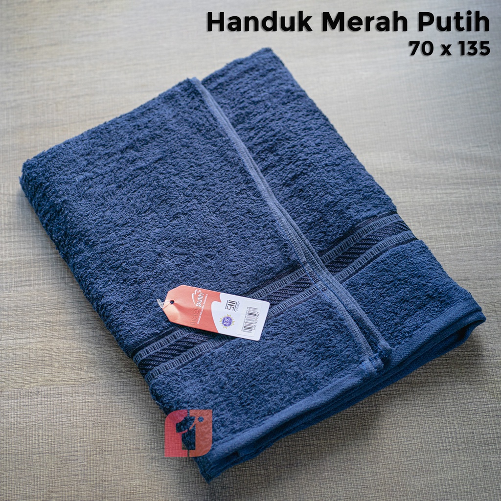 Jual Handuk Merah Putih 70 x 135 cm Original Warna Baru Handuk Mandi ...