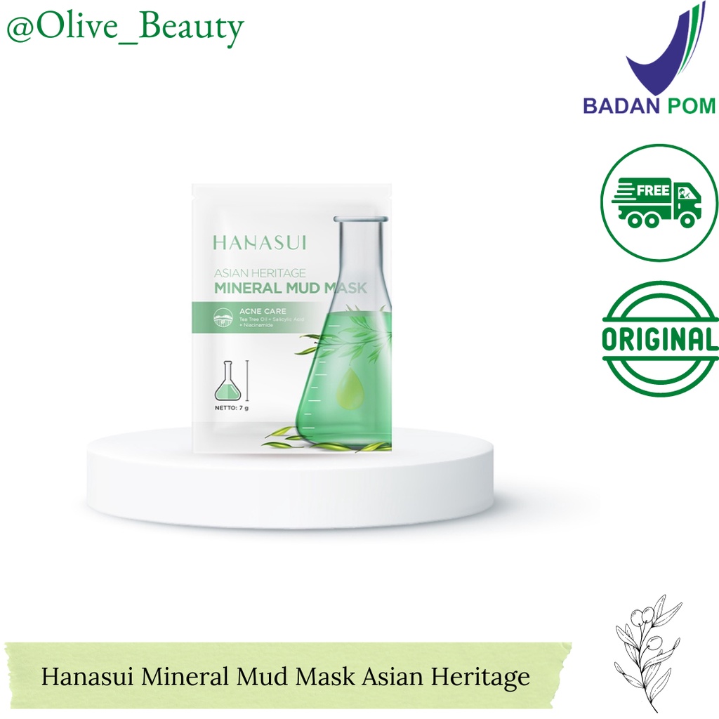 Jual Hanasui Mineral Mud Mask Asian Heritage ( 1Box 10 Pcs) | Shopee ...