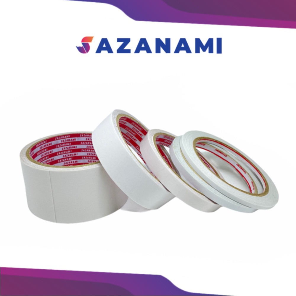 Jual DOUBLE TAPE KERTAS 18 METER SIZE 4MM 5MM 6MM 8MM 10MM 12MM 24MM ...