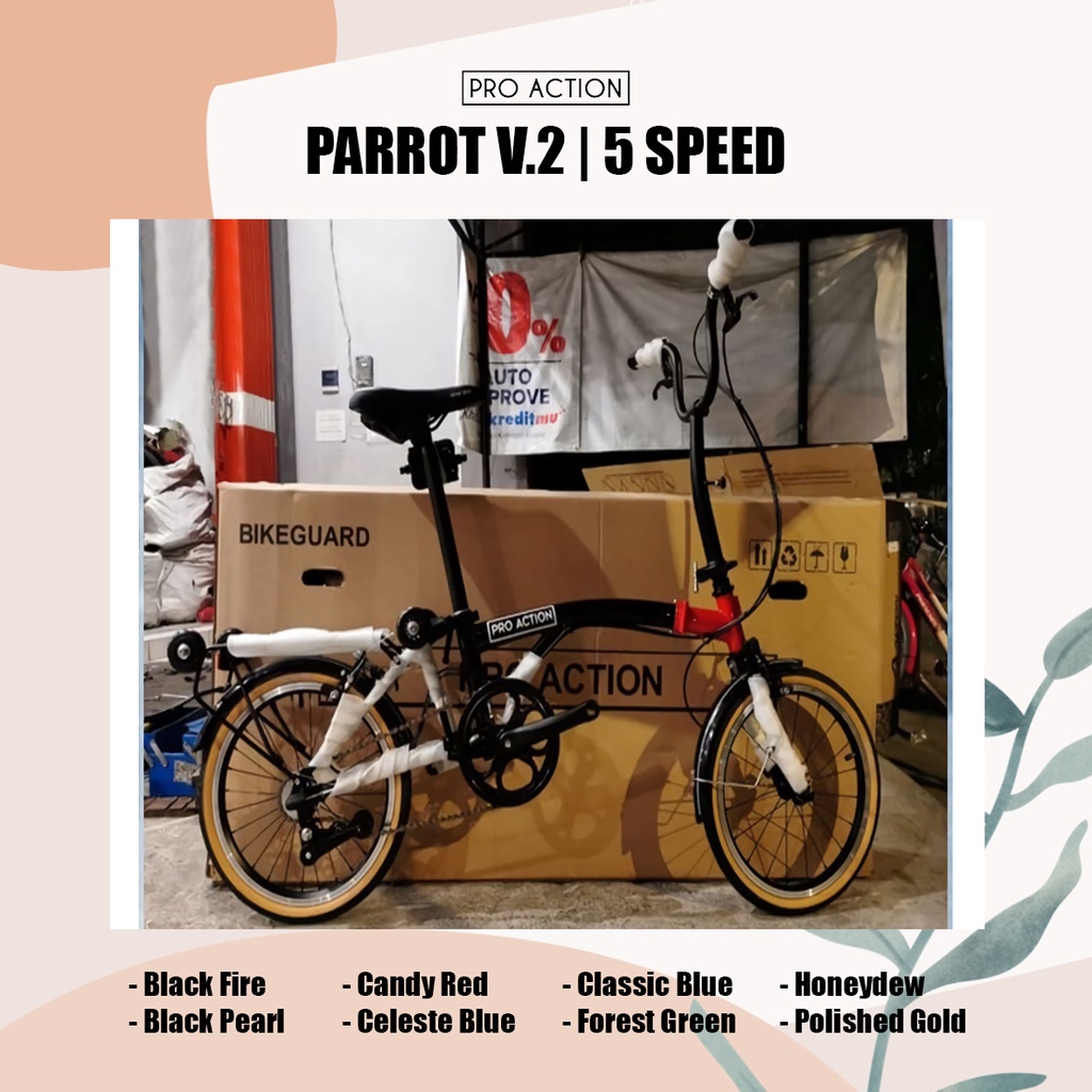 Jual Sepeda Lipat Seli Pro Action Parrot V2 5 Speed 5s | Shopee Indonesia
