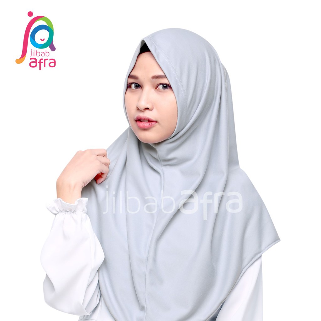 Jual Jilbab Afra Syifa Abu Muda - Bergo Syiria Non Pet - Hijab Instan Bahan Kaos, Adem & Lembut ...