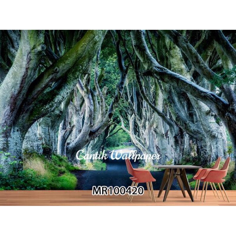 Jual Photowall Mural Motif Pemandangan Alam Pohon Hijau 3D | Shopee ...