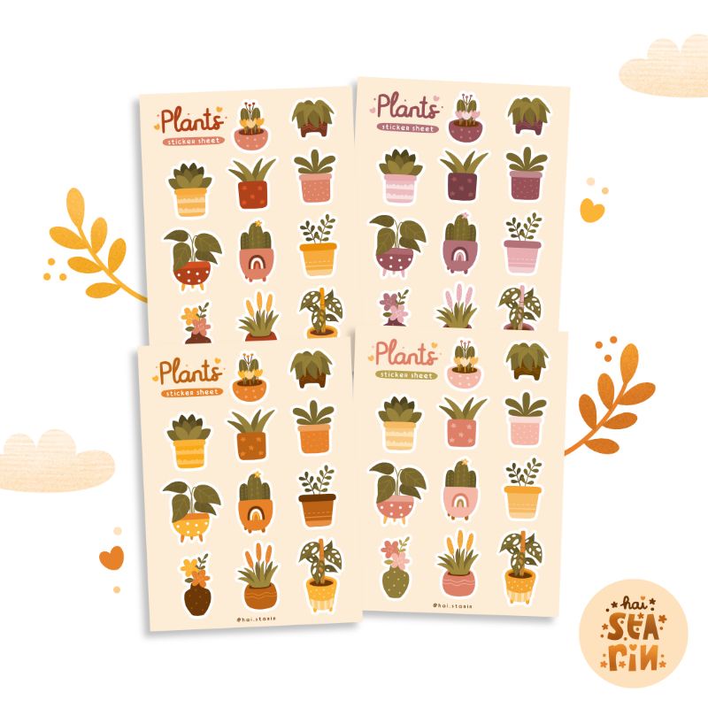 Jual STIKER PLANTS SERIES | Stiker Aesthetic | Stiker Jurnal Tanaman ...