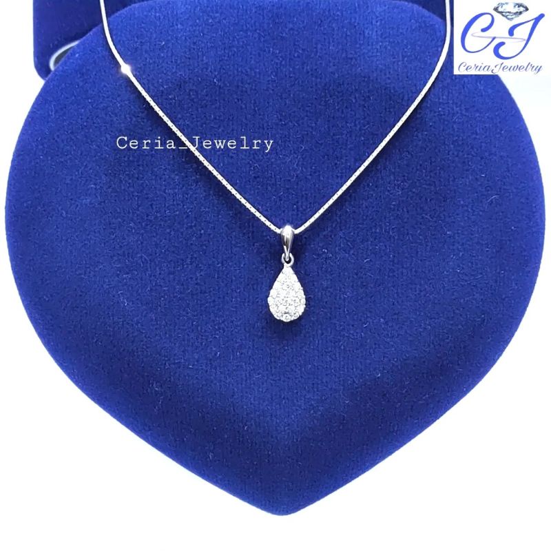 Jual KALUNG PERAK WANITA SILVER ASLI 925 LAPIS EMAS PUTIH LIONTIN TETES ...