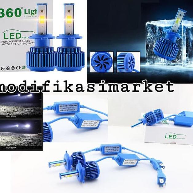 Jual BARU!! LAMPU LED 360 H4 DENGAN KIPAS LEBIH BAGUS DARI PADA C6 LED 12 - 24 VOLT STABIL Awet ...