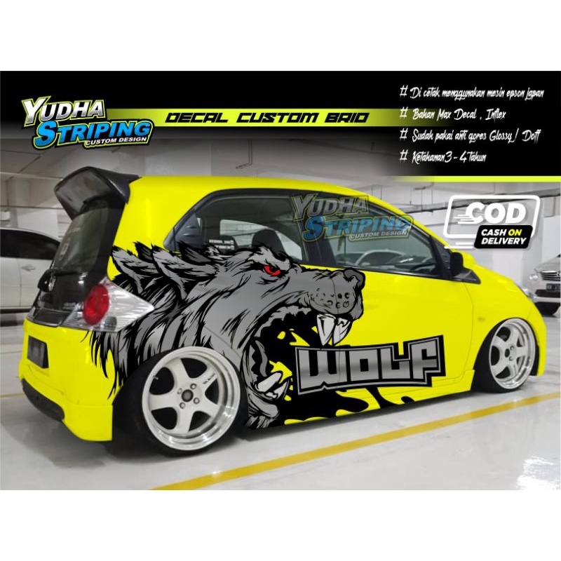 Jual STICKER VARIASI HONDA BRIO, SIGRA, AGYA, CIVIC, JAZZ, VIOS, DLL ...