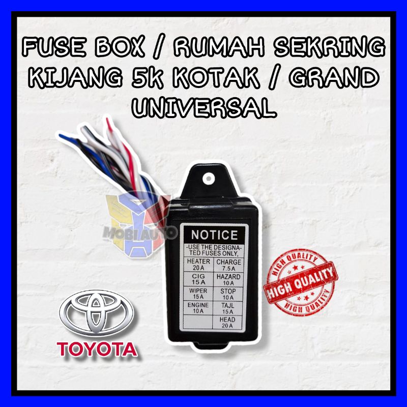 Jual Fuse Box / Rumah Sekring Kijang 5K Kotak / Super / Grand Universal ...