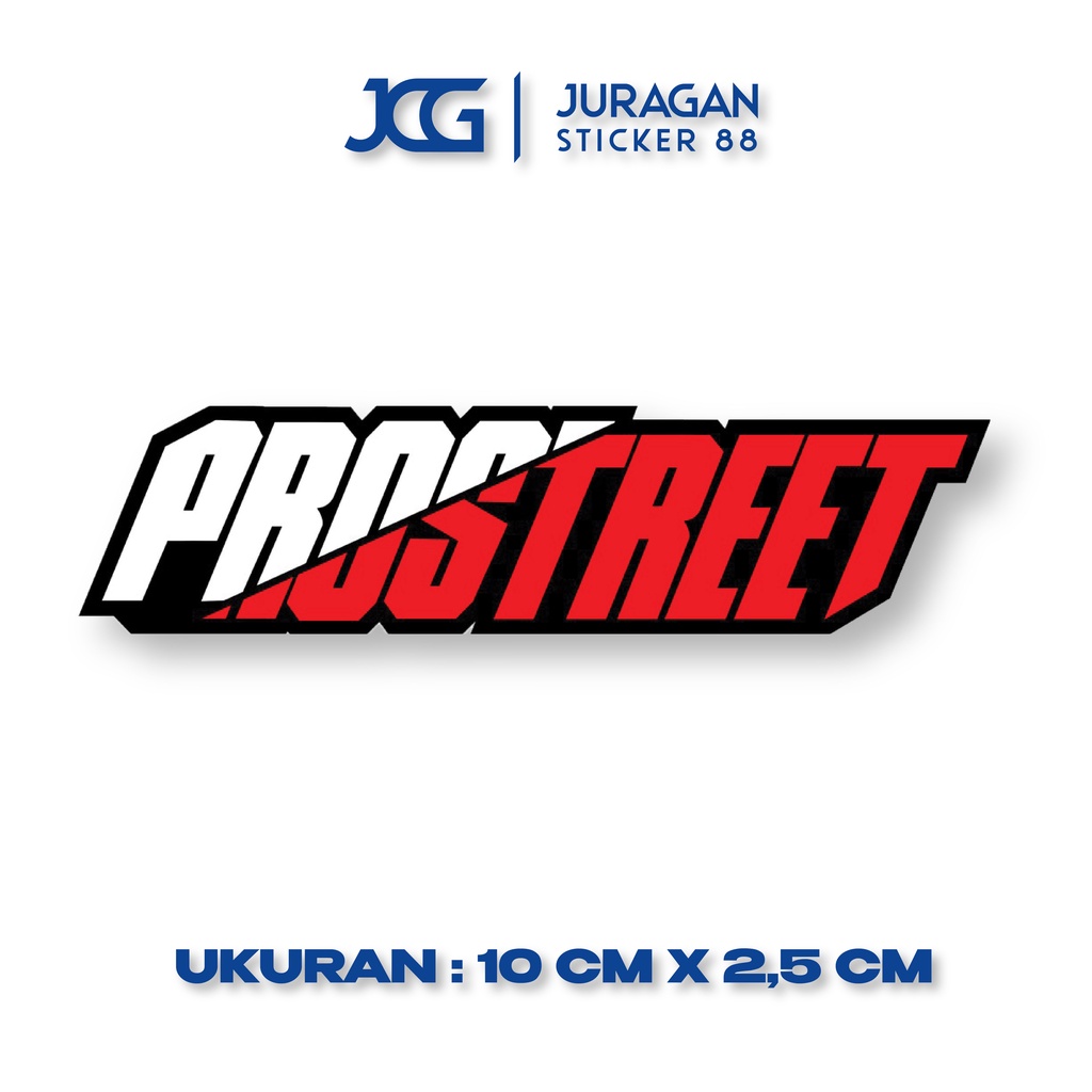 Jual STICKER PROSTREET PUTIH MERAH CUTTING | Shopee Indonesia