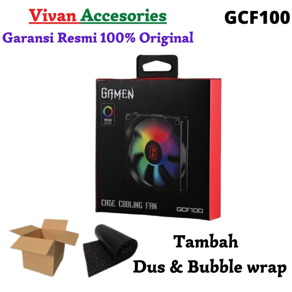 Jual Gamen GCF100 Gaming Case Cooling Fan RGB Casing PC Kipas 12CM ...