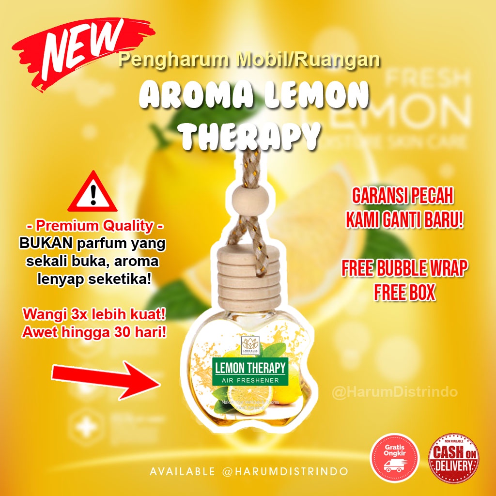 Jual Pengharum Ruangan / Parfum Mobil Lemon Aromatherapy / Amberlee ...