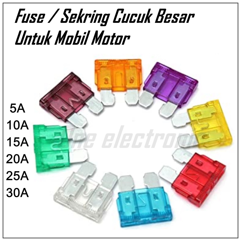 Jual Fuse Sekering Cucuk Petak Tancap Besar Mobil Motor Pengaman Arus ...
