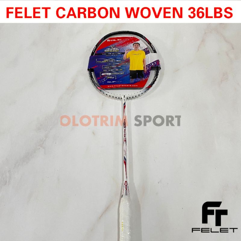 Jual Raket Badminton Felet Carbon Woven 18 36LBS Original | Shopee ...