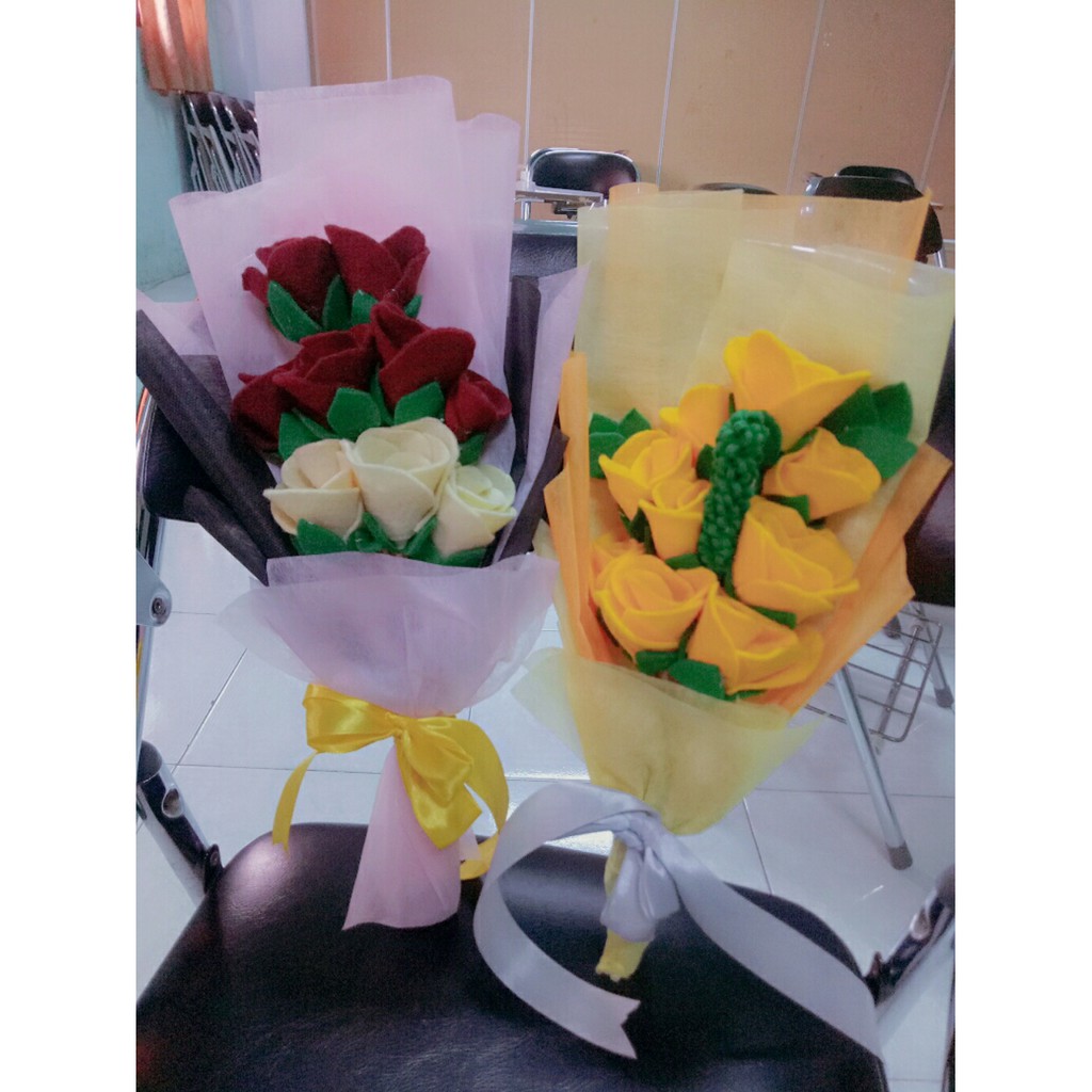 Jual Buket Bunga Flanel Matahari + Boneka (Kado Wisuda/Valentine ...