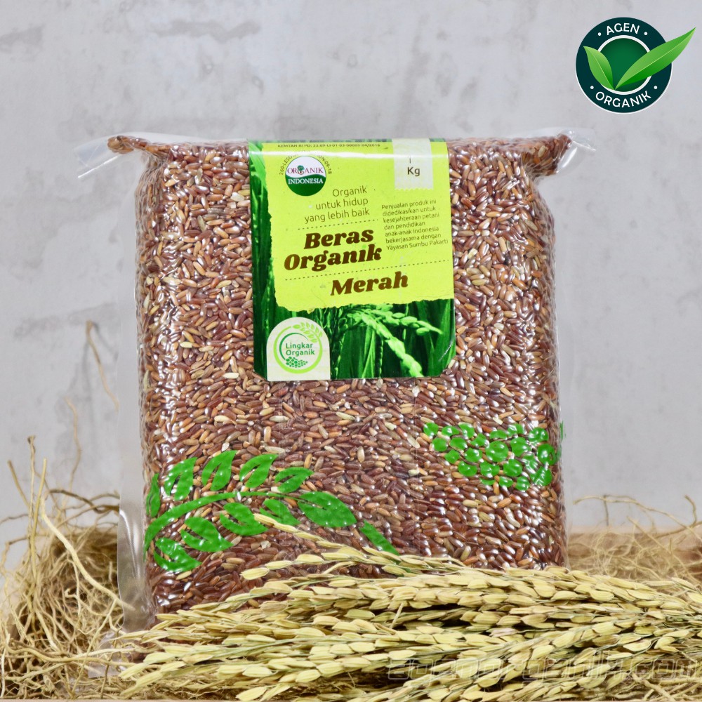 Jual Beras Merah Organik MPASI 1kg - lingkar organik | Shopee Indonesia