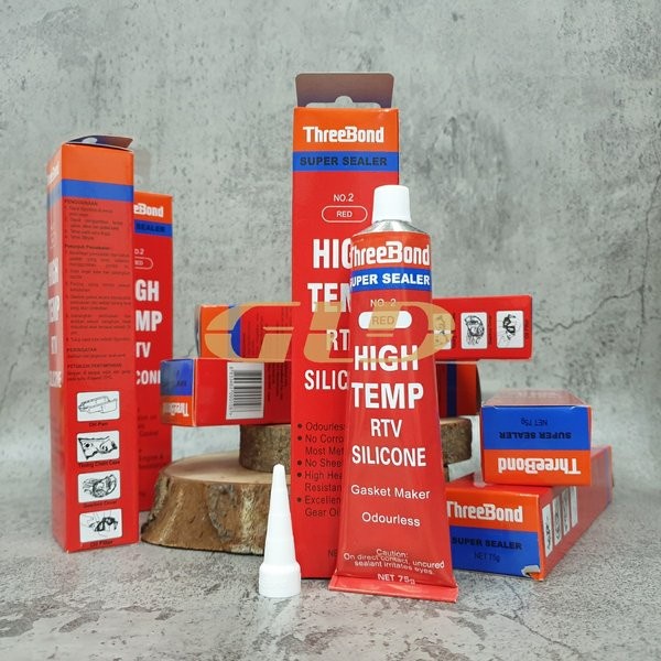 Jual Lem Threebond SUPER SEALER No.2 HIGH Temp RTV Silicone Red Merah ...