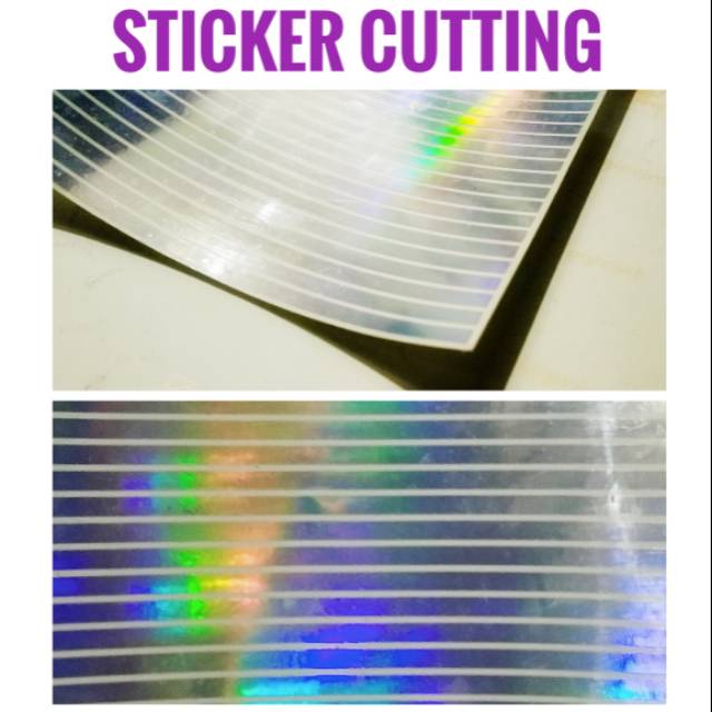 Jual Stiker Cutting Motif Garis Sticker Hologram Mata Kail Metal Jig ...